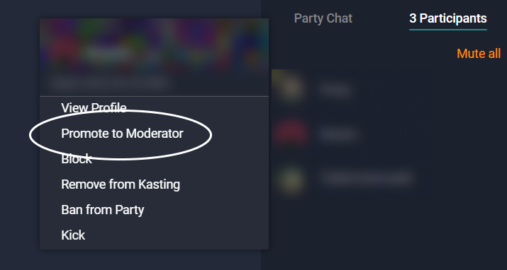 How do I add or remove moderators from my party? – Kast Support